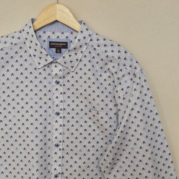 Johnston & Murphy | Shirts | Johnston Murphy Skull And Cross Bones Button Down Xxl | Poshmark